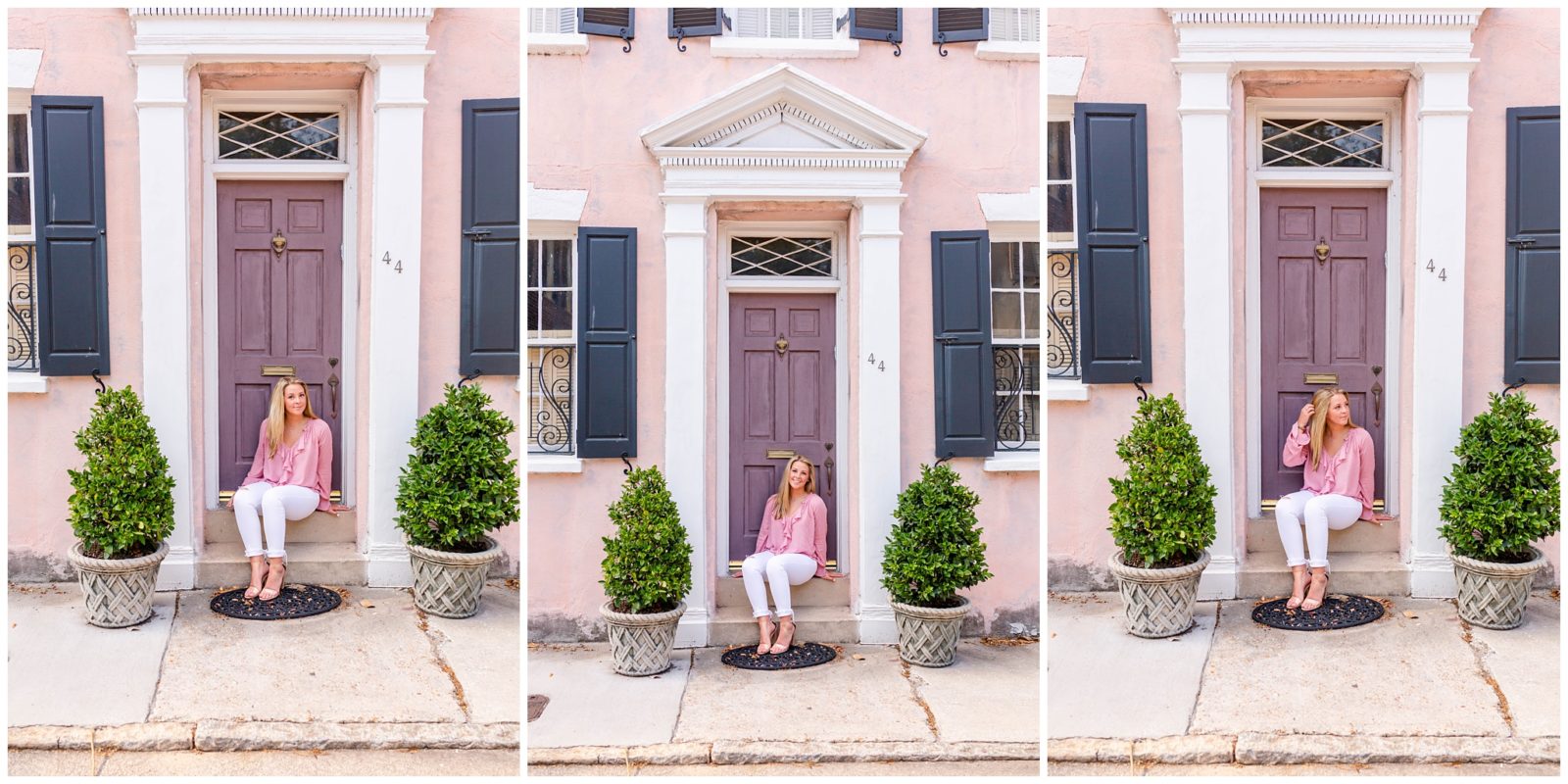 Rainbow Row Senior Portraits in Charleston | Emma