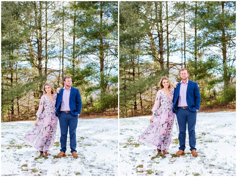 Snowy Winter Couples Session at Taylor Ranch | Rachel + Jacob