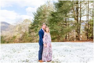 Snowy Winter Couples Session at Taylor Ranch | Rachel + Jacob